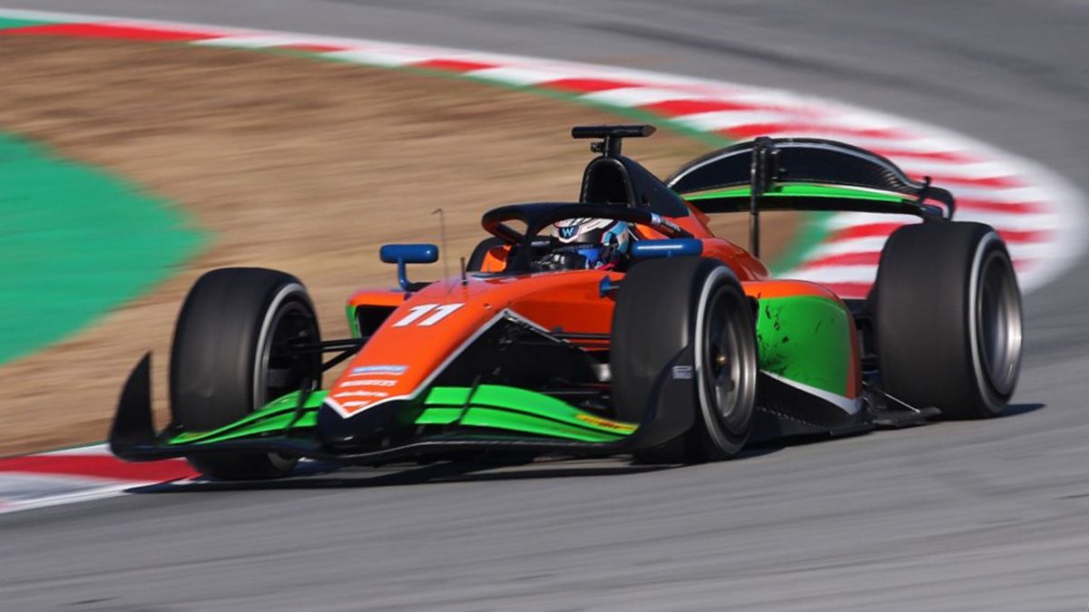Franco Colapinto giró en Barcelo en el Shakedown de los nuevos Fórmula 2