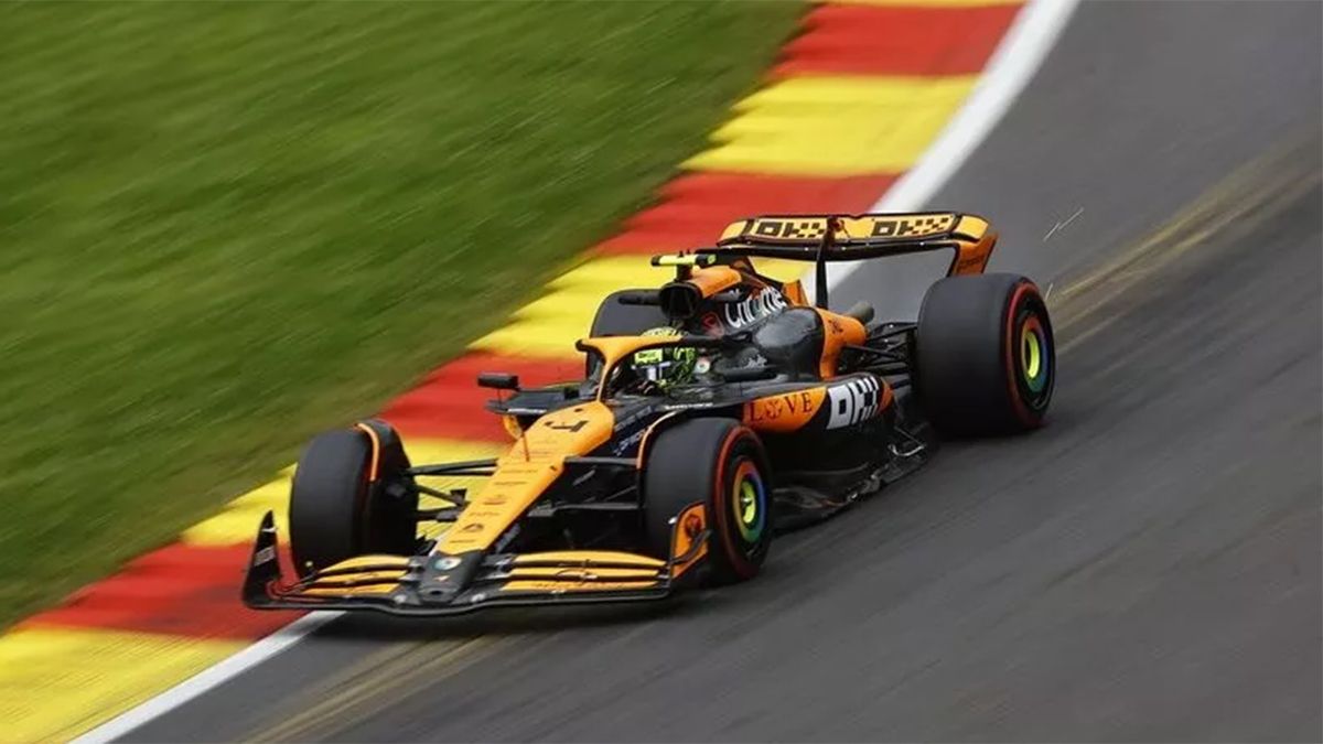 Lando Norris con el mejor tiempo en el primer día del Gran Premio de Bélgica