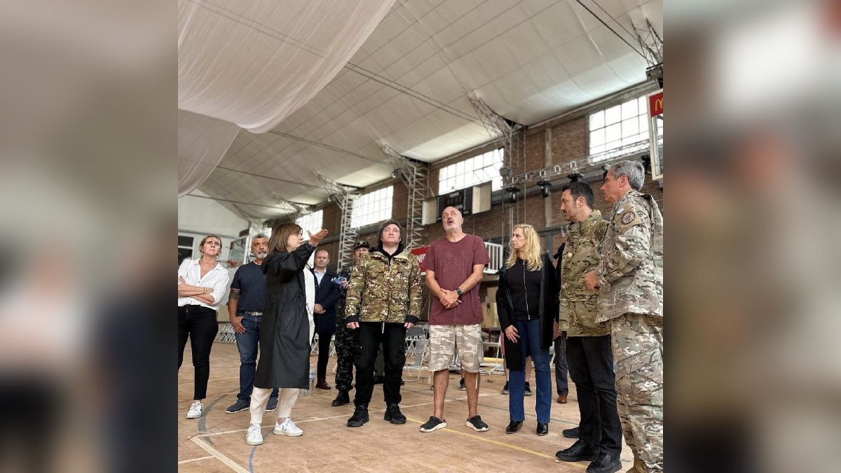 Vamos a dar la asistencia que podamos, dijo Milei en Bahía Blanca